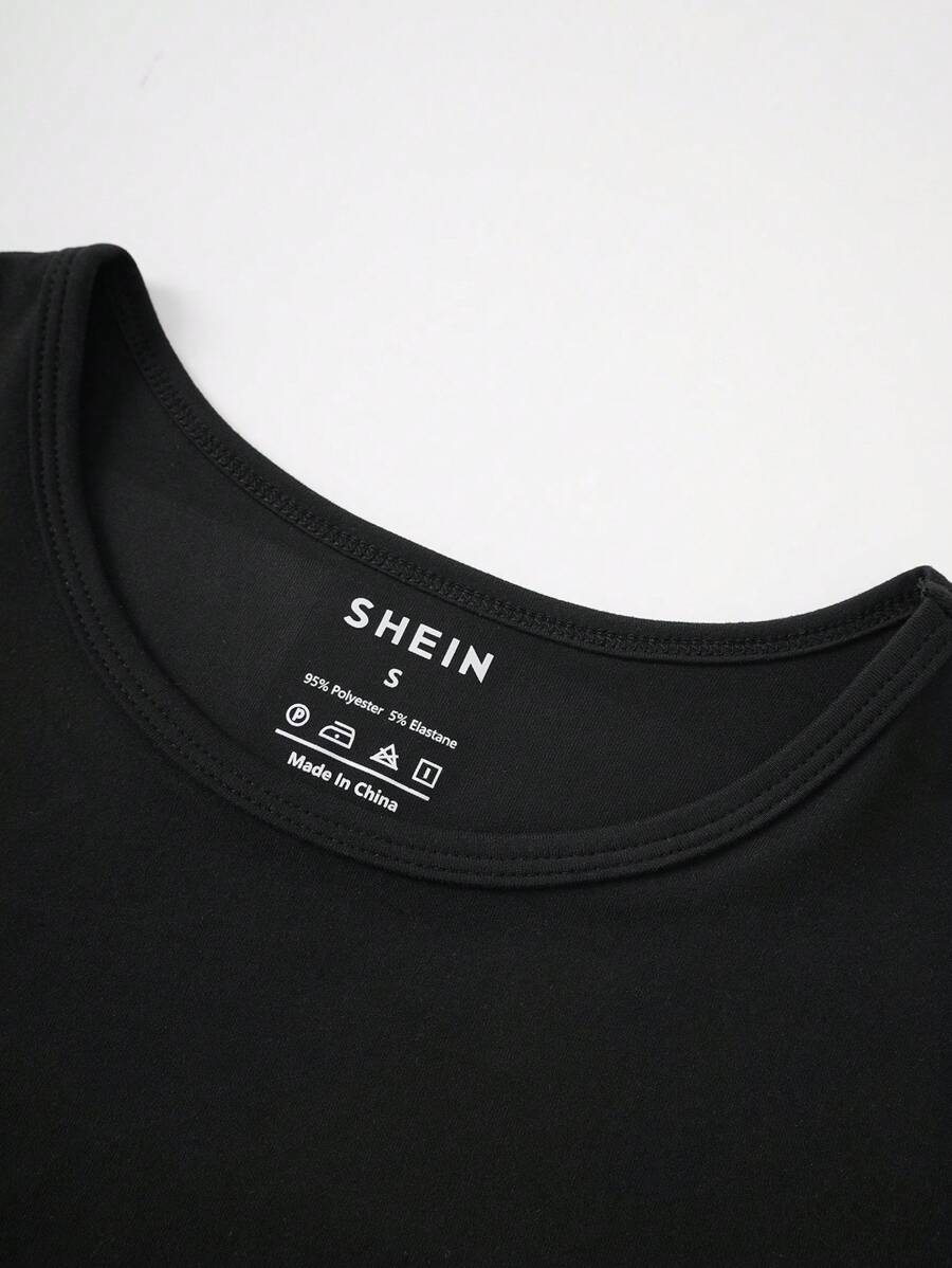 Shein Coolane Skeleton Hand Print Crop Tee Shein Usa