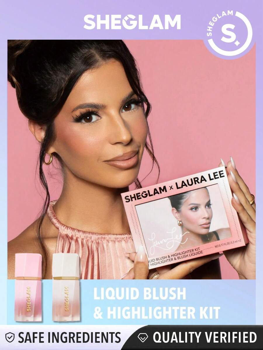 SHEGLAM X LAURA LEE Liquid Blush & Highlighter Kit | SHEIN UK