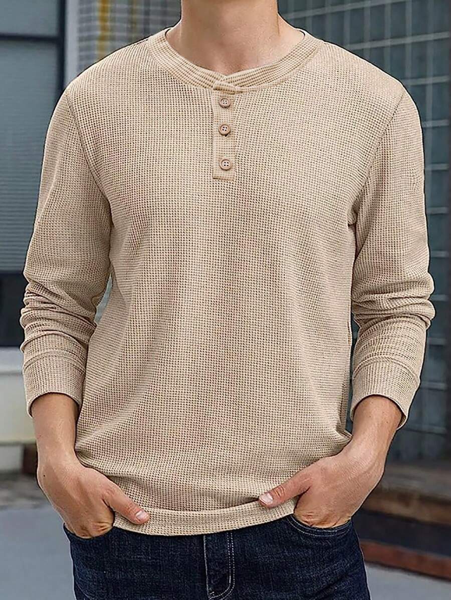 Men Half Button Tee | SHEIN USA