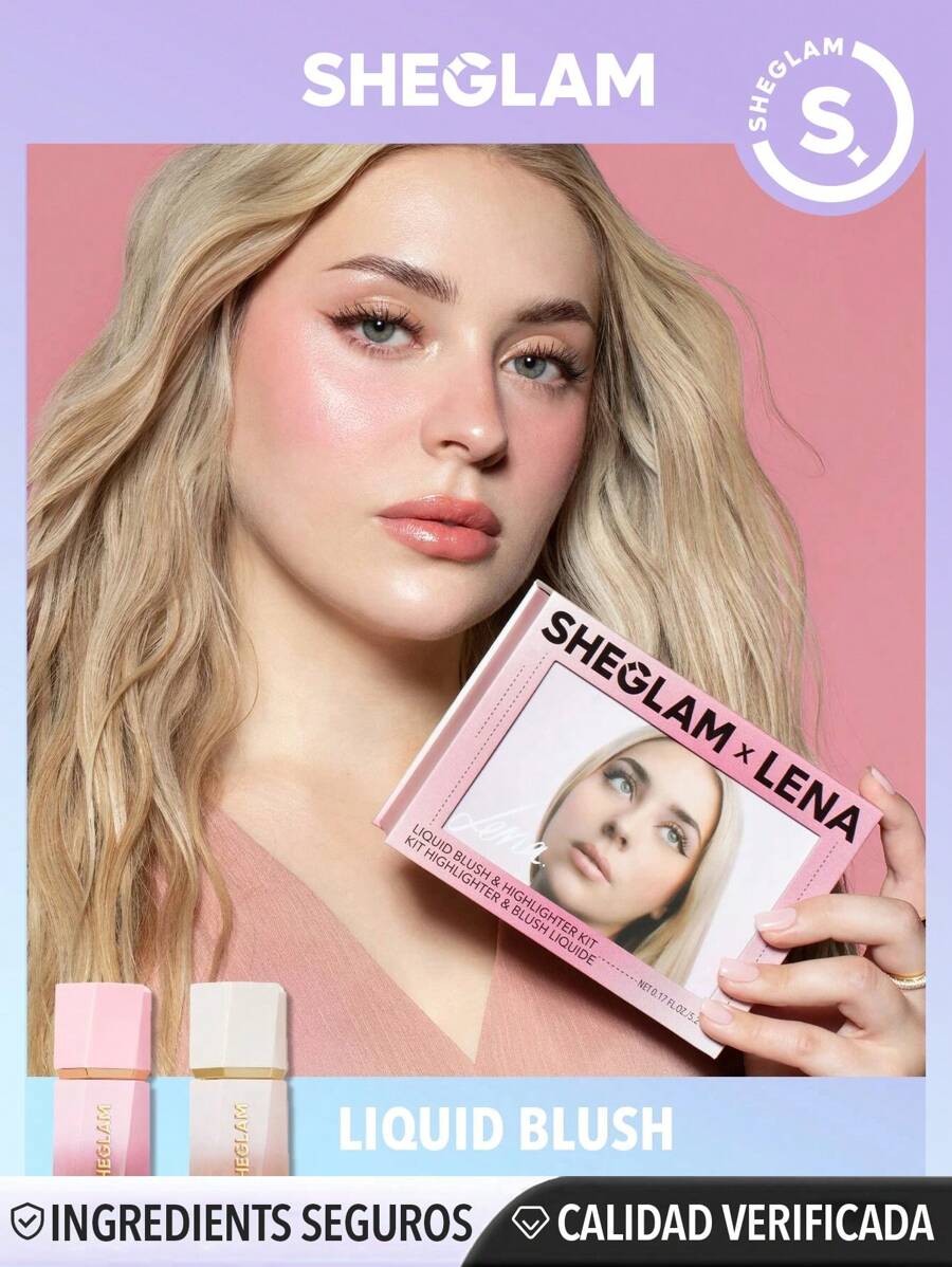 SHEGLAM X LENA Colorete líquido & Iluminador | Moda de Mujer | SHEIN México