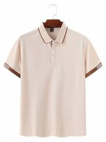 Manfinity Mode Men Contrast Trim Polo Shirt | SHEIN USA