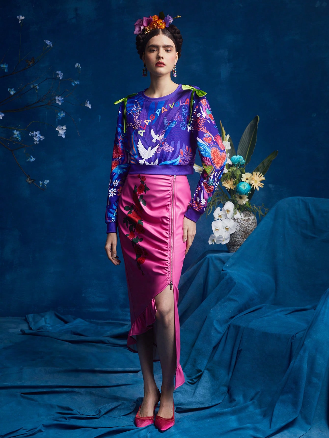 Frida Kahlo X SHEIN X Designer The Perfect Party Bird And Letter ...