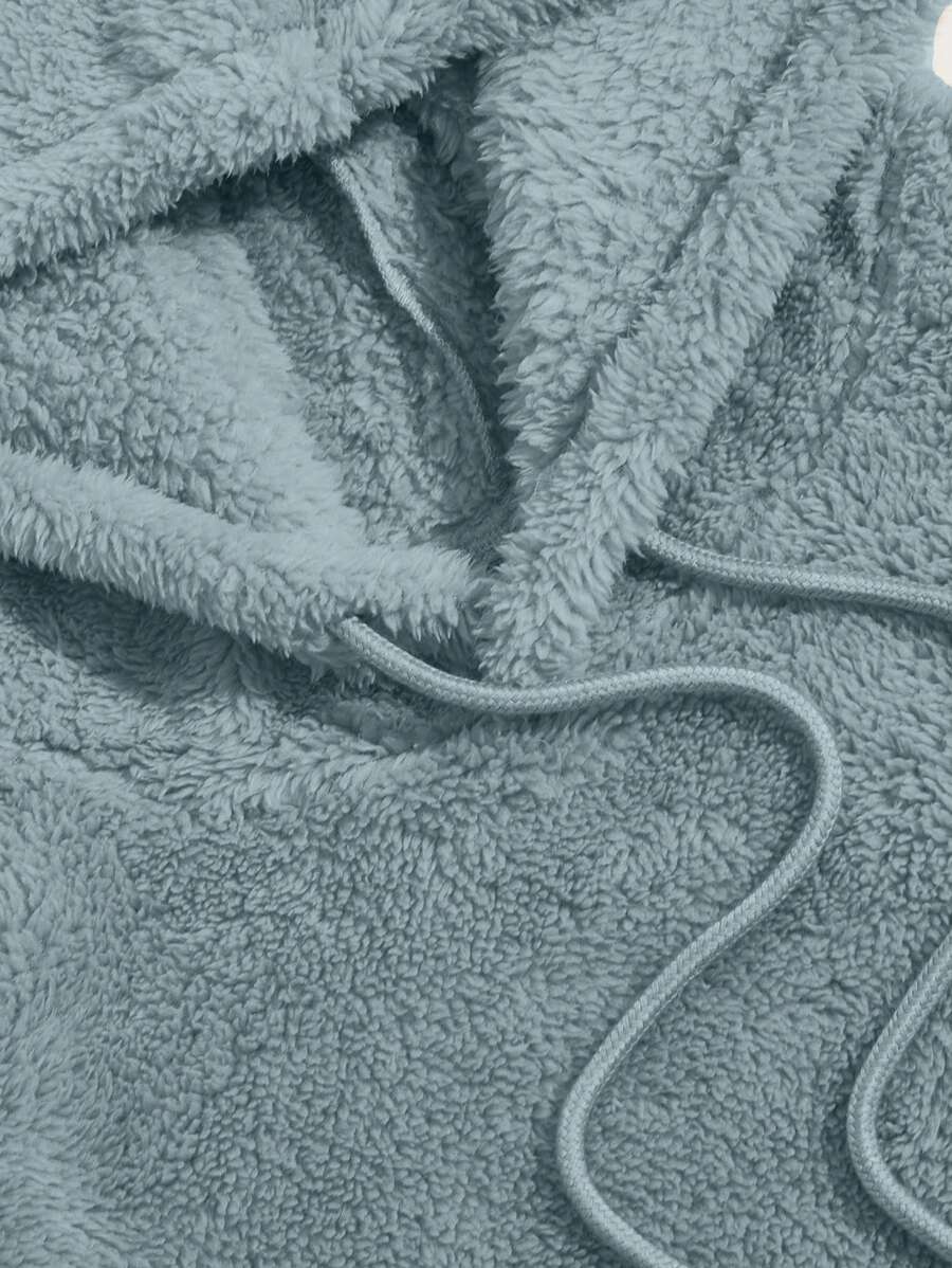 Manfinity RebelGame Men's Autumn Letter Fleece Hoodie And Shorts Set ...