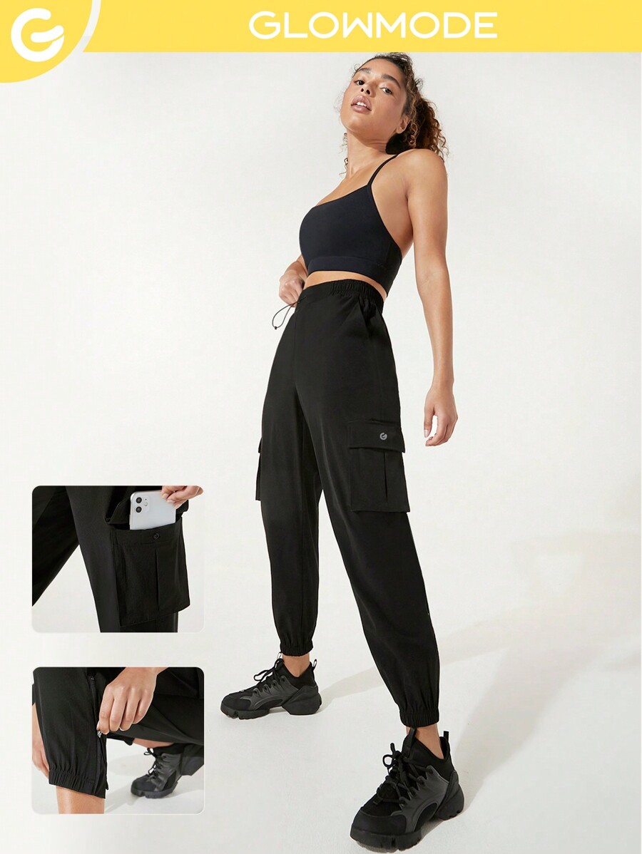GLOWMODE Low-Rise Ankle Zip Cargo Pants | SHEIN USA