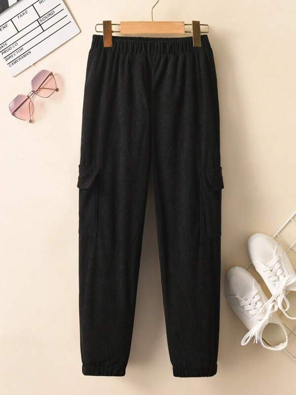Tween Boy Flap Pocket Side Cargo Pants | SHEIN UK
