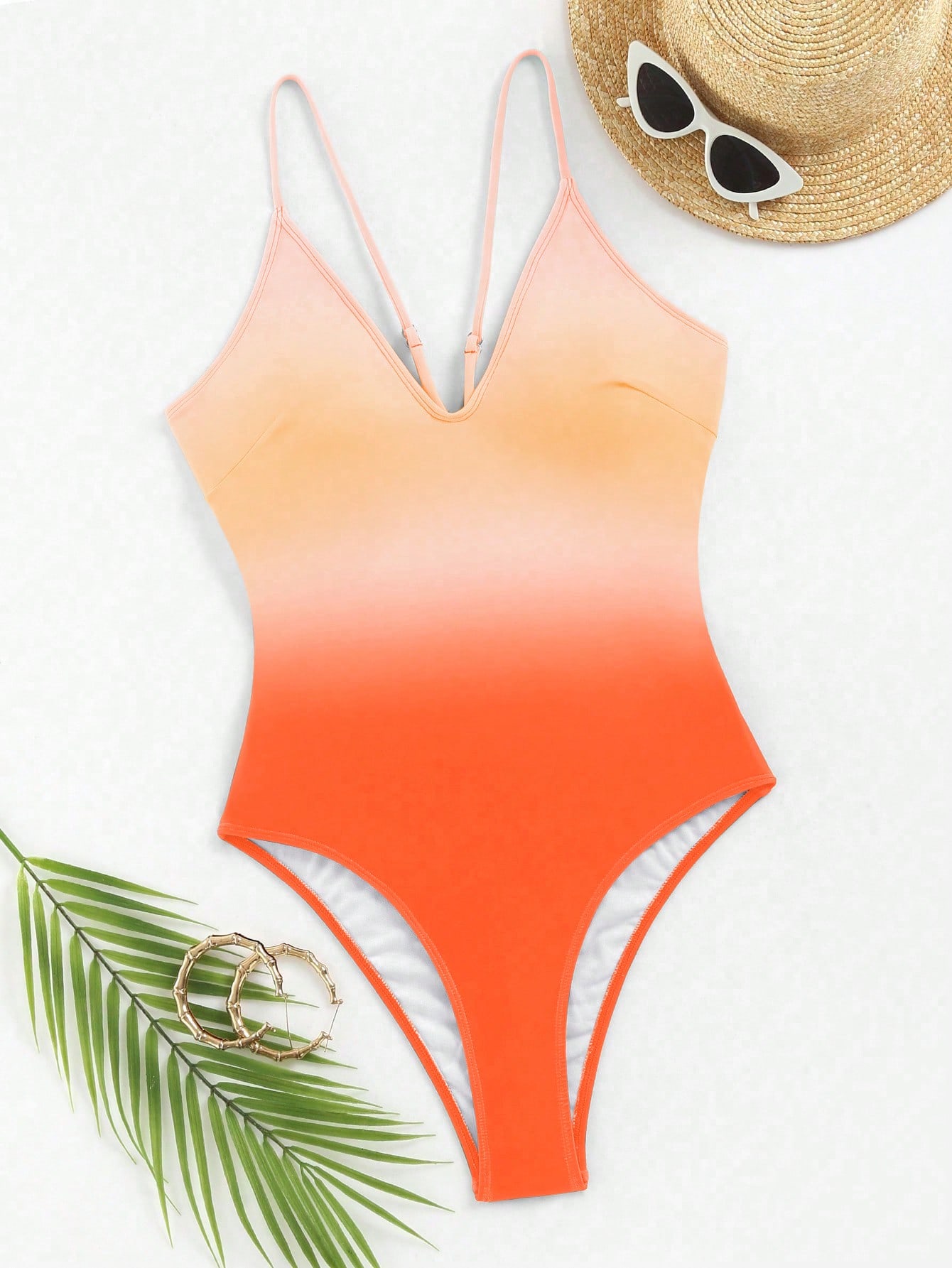 SHEIN Swim Vcay Ombre One Piece Swimsuit | SHEIN USA