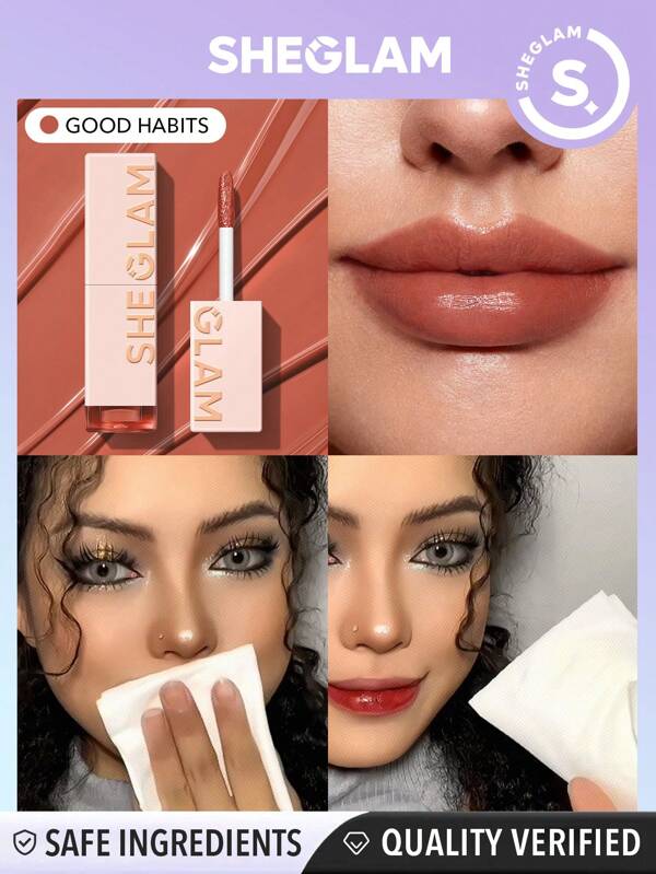 SHEGLAM Take A Hint Lip Tint-Good Habits Color Changing Long Lasting ...