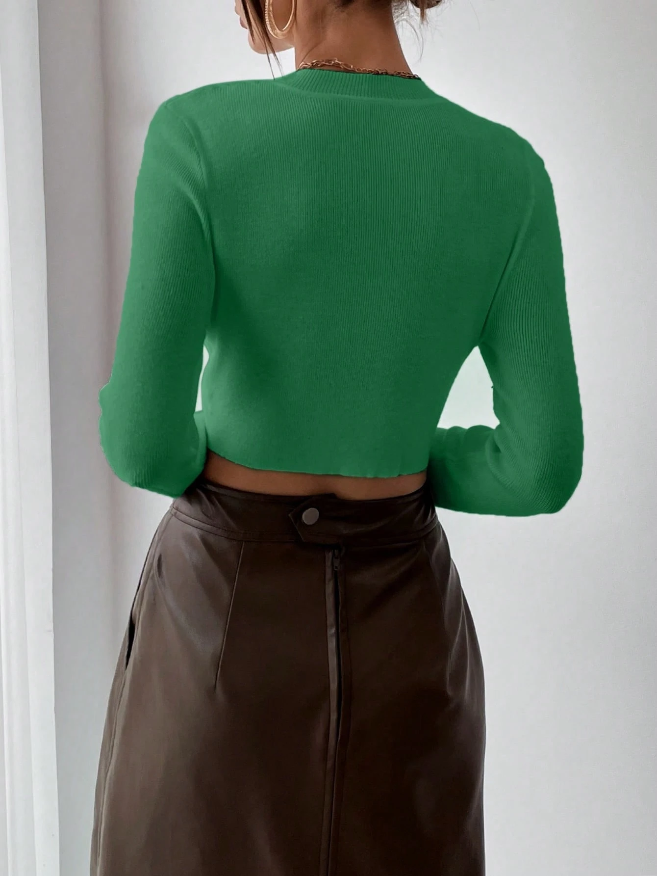 Shein Frenchy Solid Ribbed Knit Crop Sweater Shein Usa