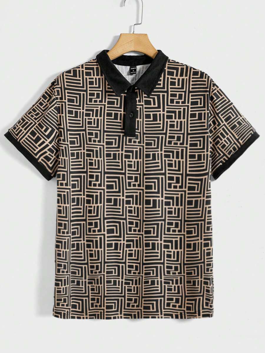 Manfinity ModaGents Men Allover Print Polo Shirt | SHEIN USA