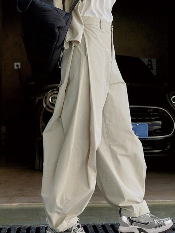 Manfinity EMRG Men Solid Zipper Fly Pants | SHEIN UK