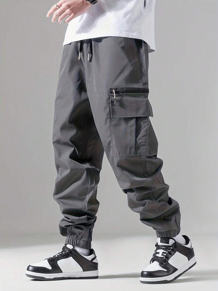 Men Drawstring Waist Cargo Pants, For Fall | SHEIN USA