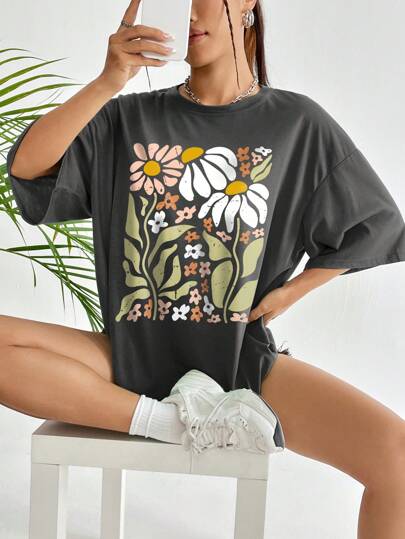 Floral Print Tee | Fashion Floral Print Tee | SHEIN USA