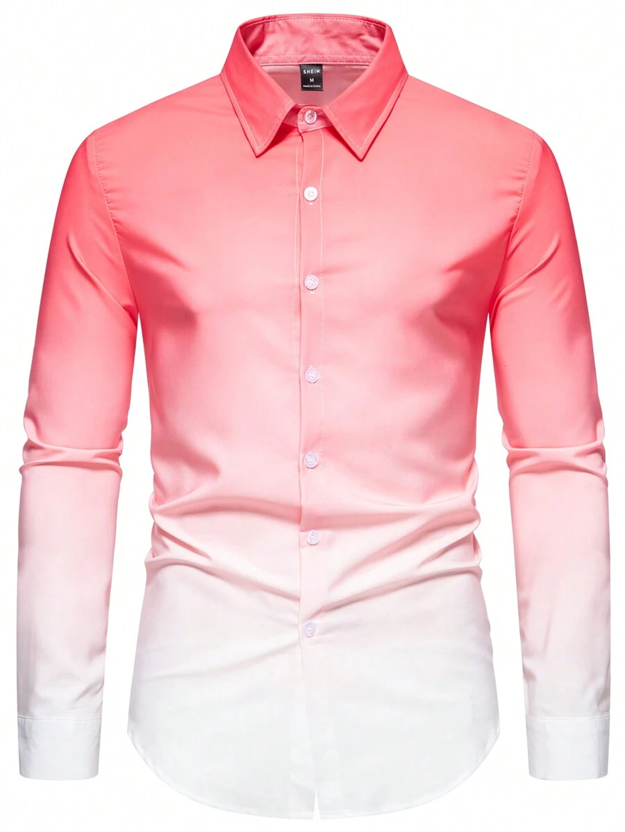 Manfinity Mode Men Ombre Button Up Shirt | SHEIN USA