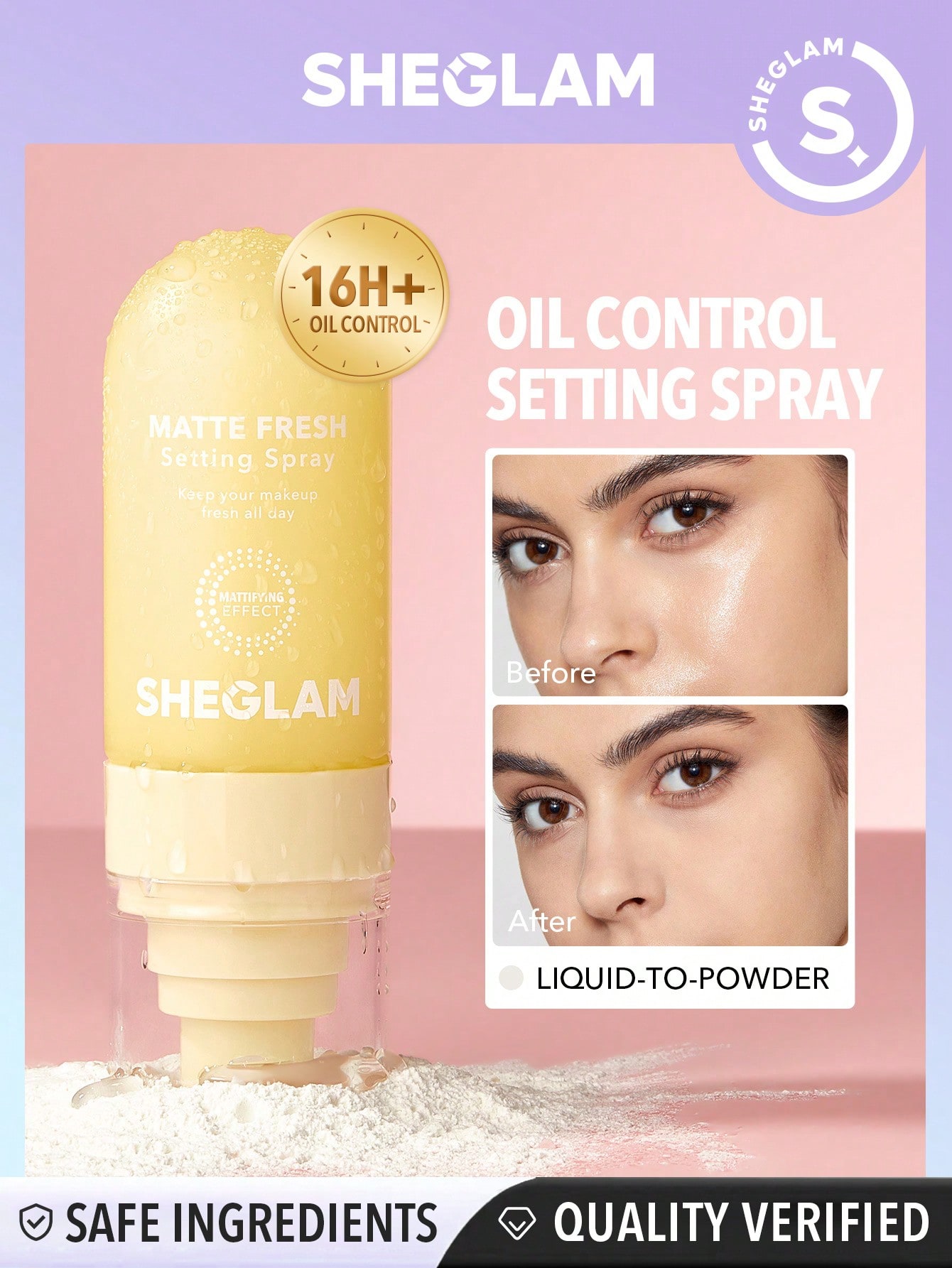 SHEGLAM Spray fijador mate fresco