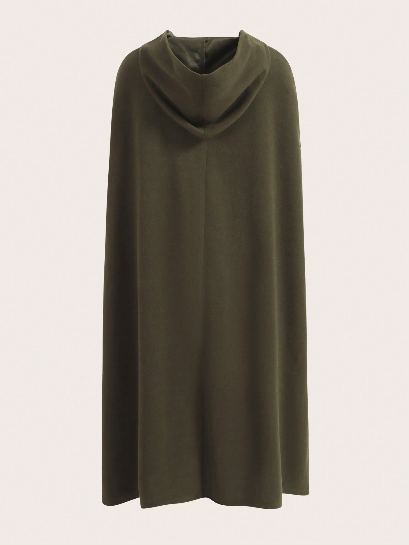 Solid Hooded Cape Overcoat | SHEIN UK