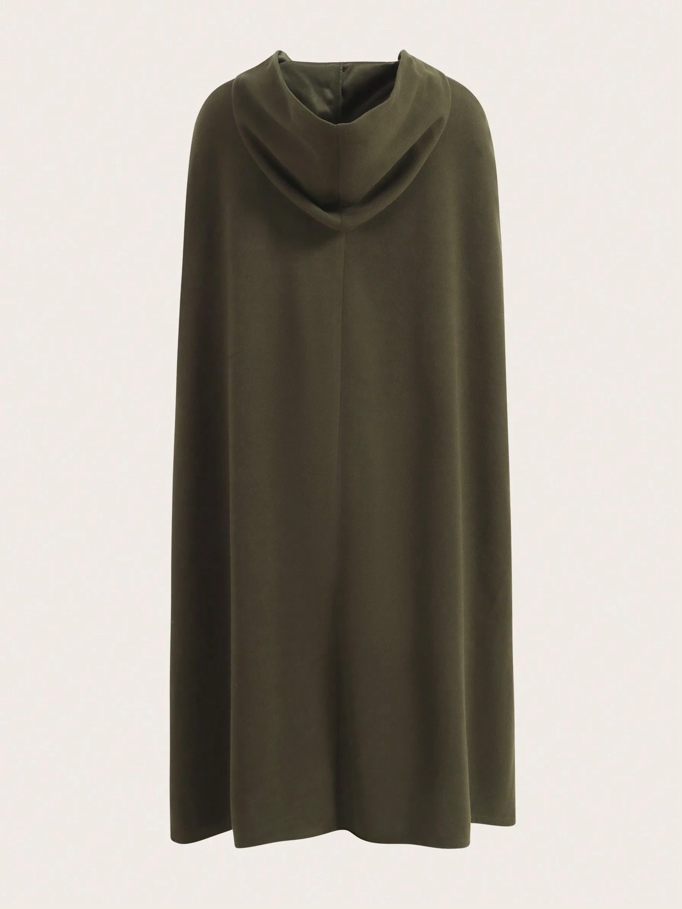 SHEIN LUNE Solid Hooded Cape Overcoat | SHEIN UK