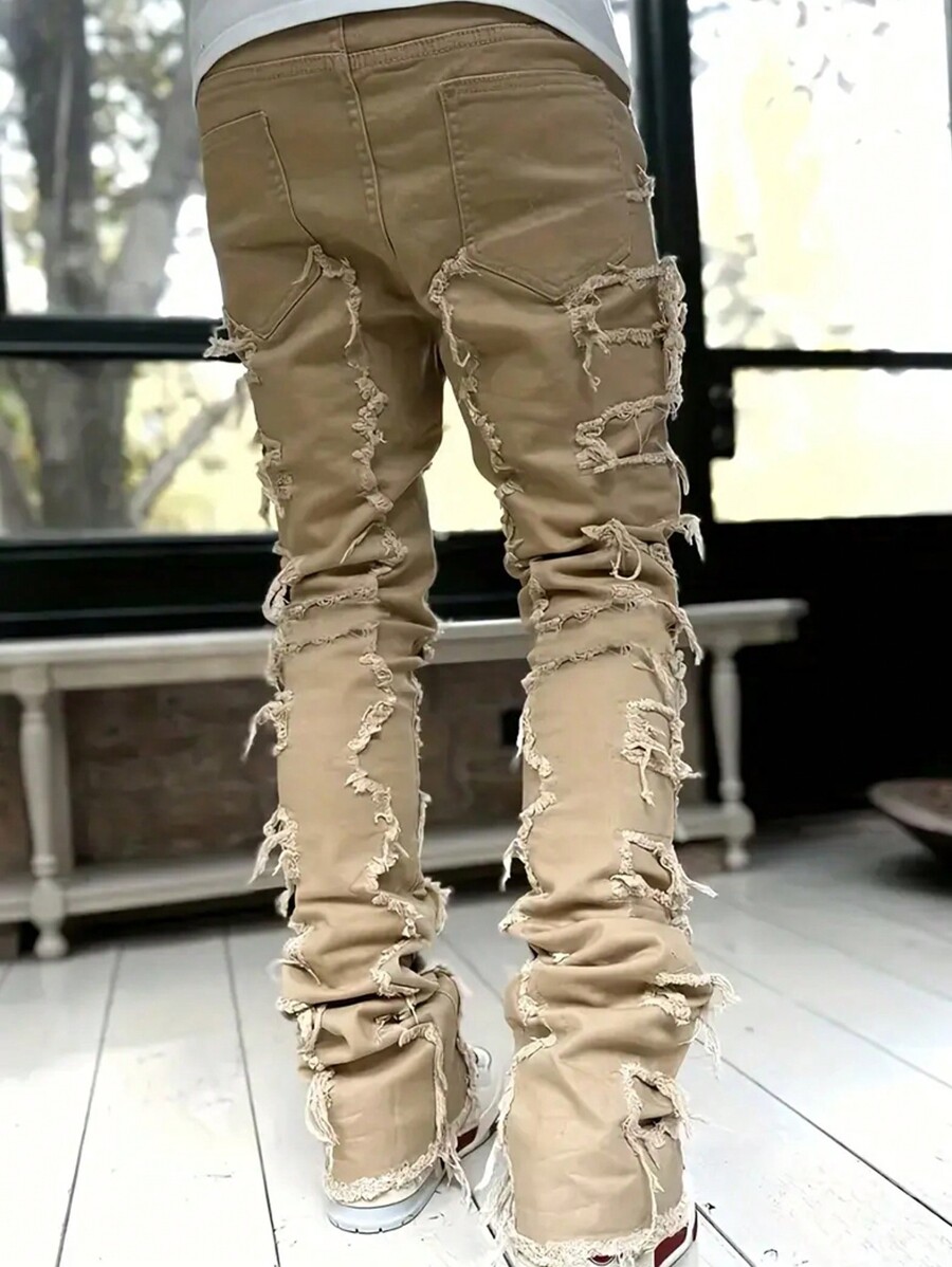 Men Ripped Frayed Skinny Jeans | SHEIN USA