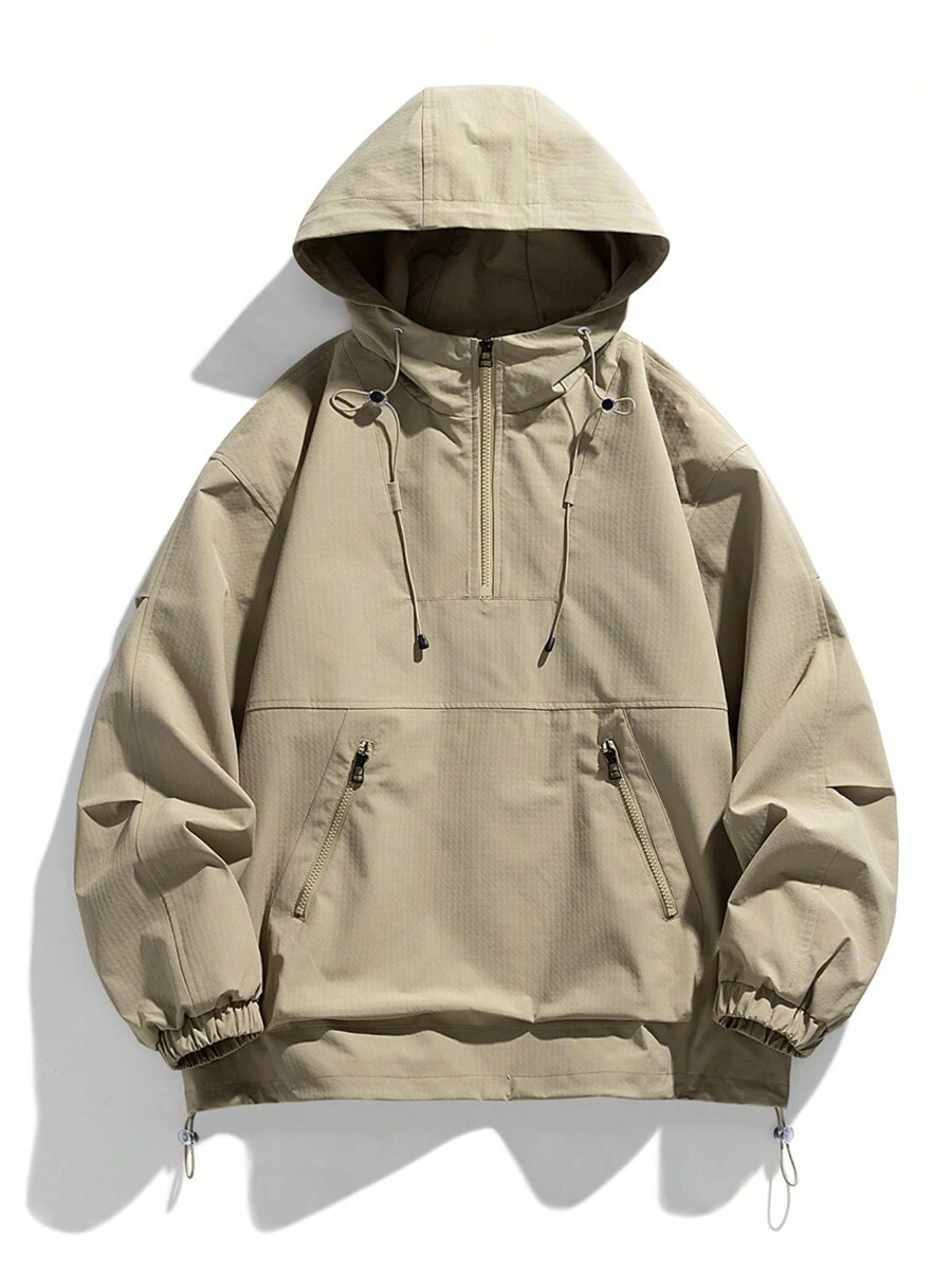 Men Drawstring Hem Hooded Jacket | SHEIN USA
