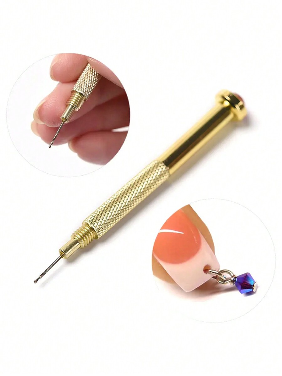 1Pc Nail Art Hand Dangle Drill Hole Maker Dotting Pen Piercing for ...