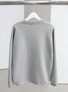 Aesthetic Post--Men Letter Graphic Drop Shoulder Sweatshirt Without Tee ...