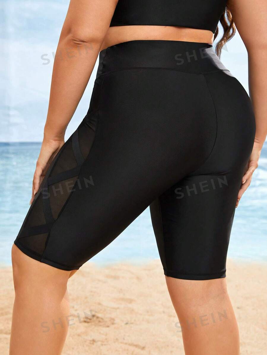 SHEIN Swim Curve Fondo sólido Plus para playa de verano | Moda de Mujer ...