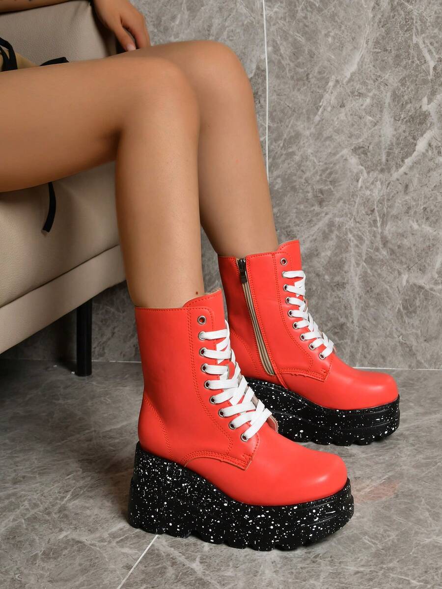 Ladies' Wedge Heel Platform Boots | SHEIN USA