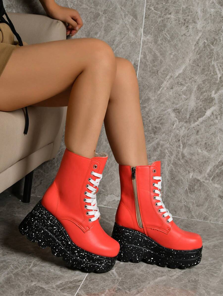 Ladies' Wedge Heel Platform Boots | SHEIN USA