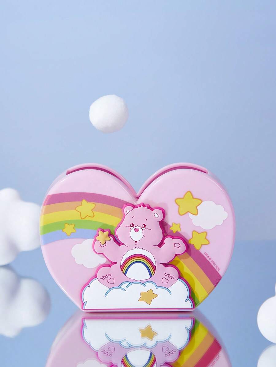 SHEIN X Care Bears Heart-shaped Pink Cosmetic Storage Box With Bear ...
