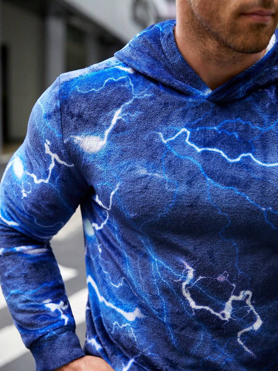 Manfinity LEGND Men Lightning Print Hoodie | SHEIN USA