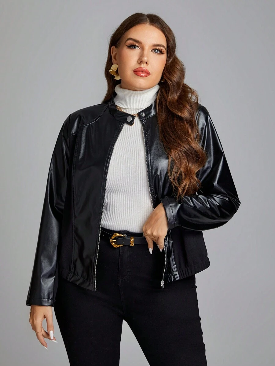 SHEIN Clasi Taglie Forti Giacche con zip | SHEIN ITALIA