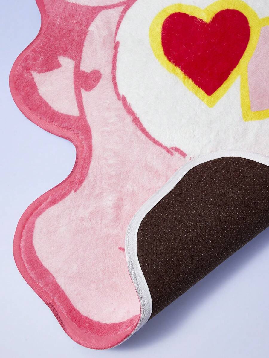 SHEIN X Care Bears Irregular Love Bear Character Printed Area Rug,Gifts ...