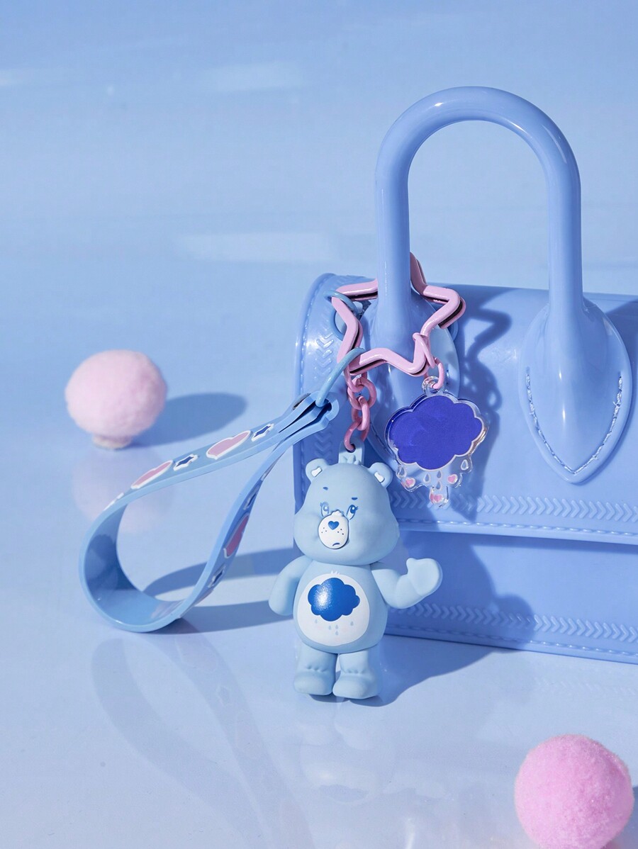 SHEIN X Care Bears Keychain Bag Accessories Cute 3D Blue Gifts ...