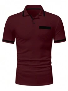 Manfinity Mode Men Contrast Trim Polo Shirt | SHEIN USA