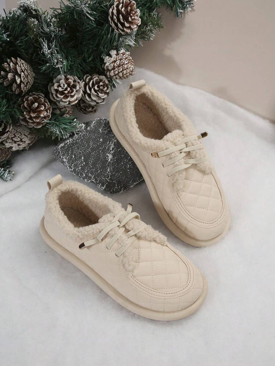 New Arrival Fleece Lined Shoes, Keep Warm And All-matching Women's ...