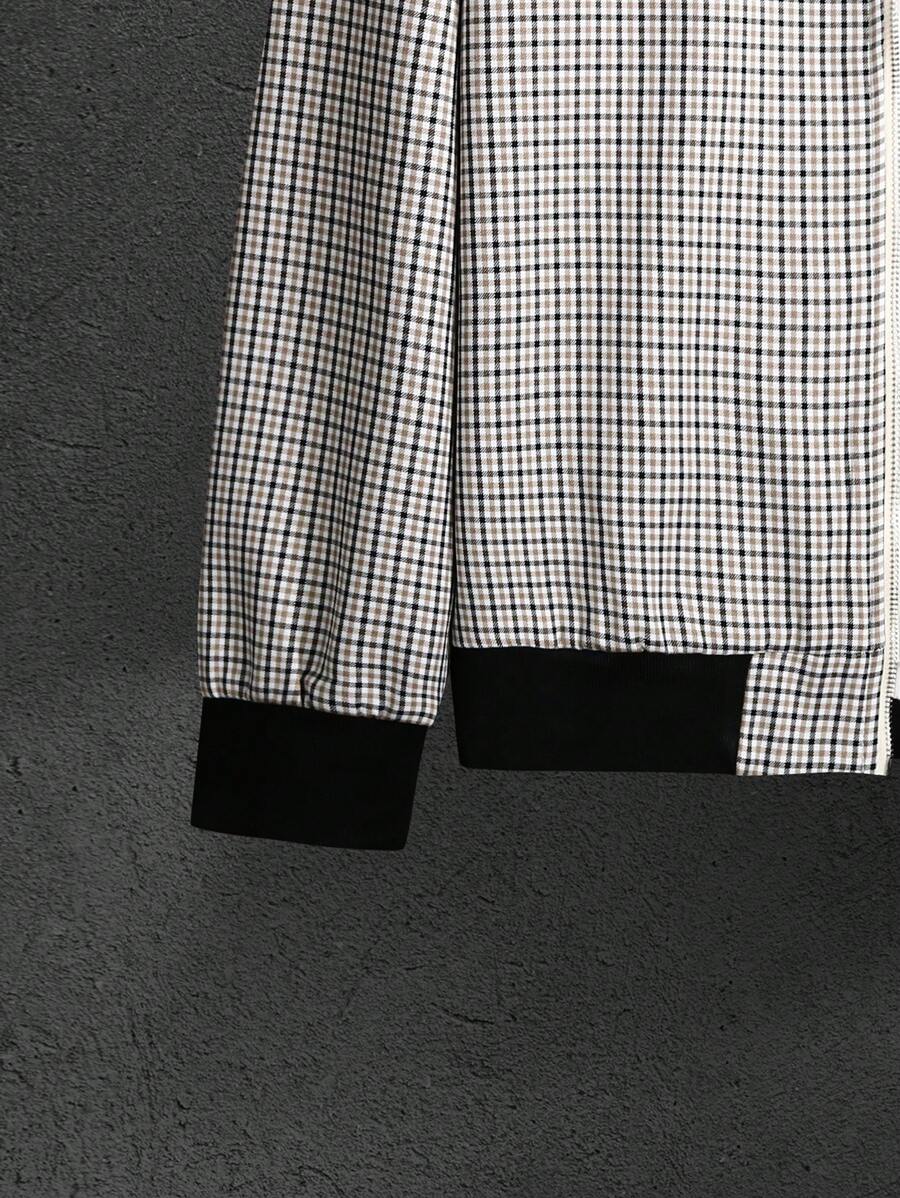 Manfinity Homme Manteau D'homme Surdimensionné À Imprimé À Carreaux ...