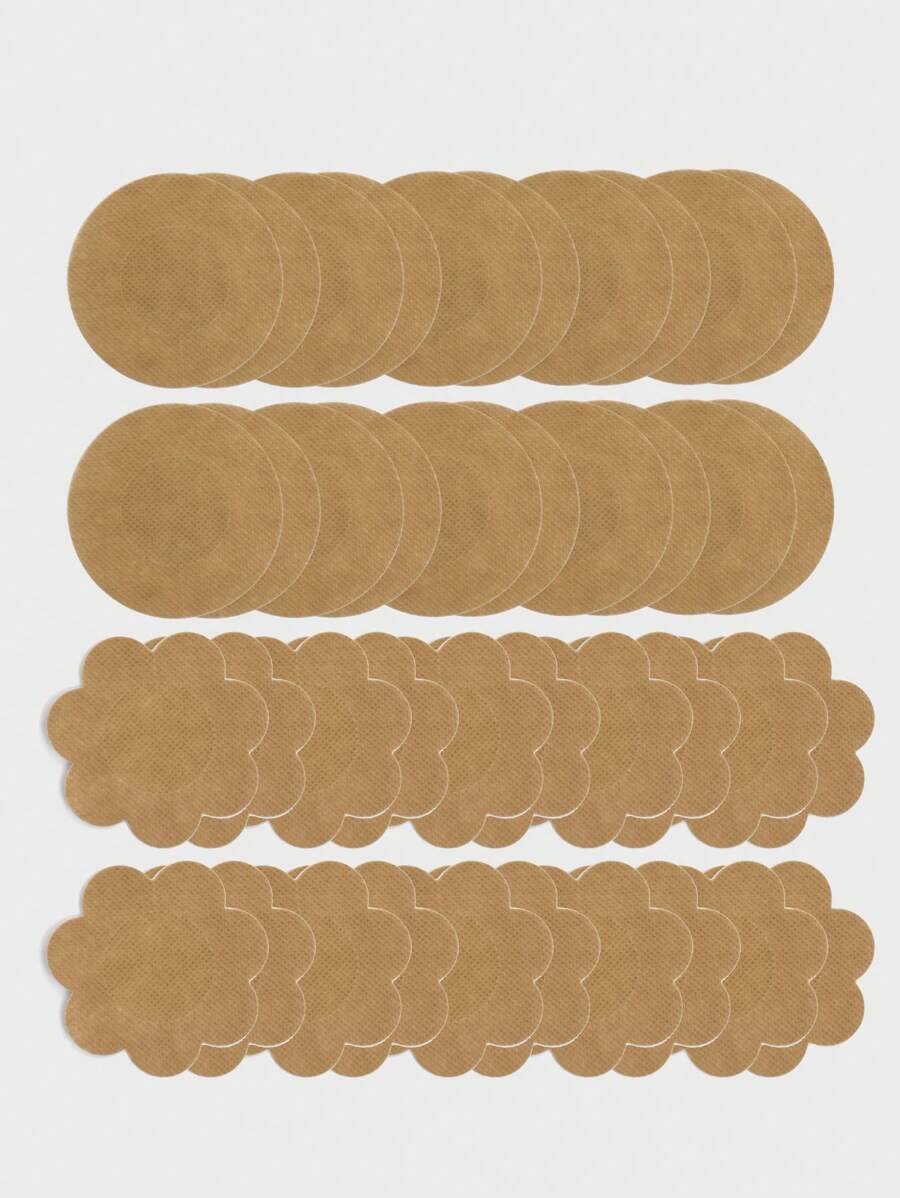 20pcs Non-woven Deep Skin Color Nipple Cover Stickers (10pcs Round ...