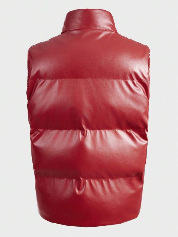 Manfinity Men Button Front Vest Puffer Coat | SHEIN USA