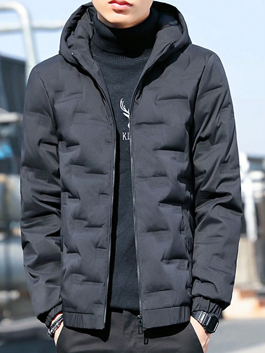 Men Zip Up Hooded Padded Coat | SHEIN USA