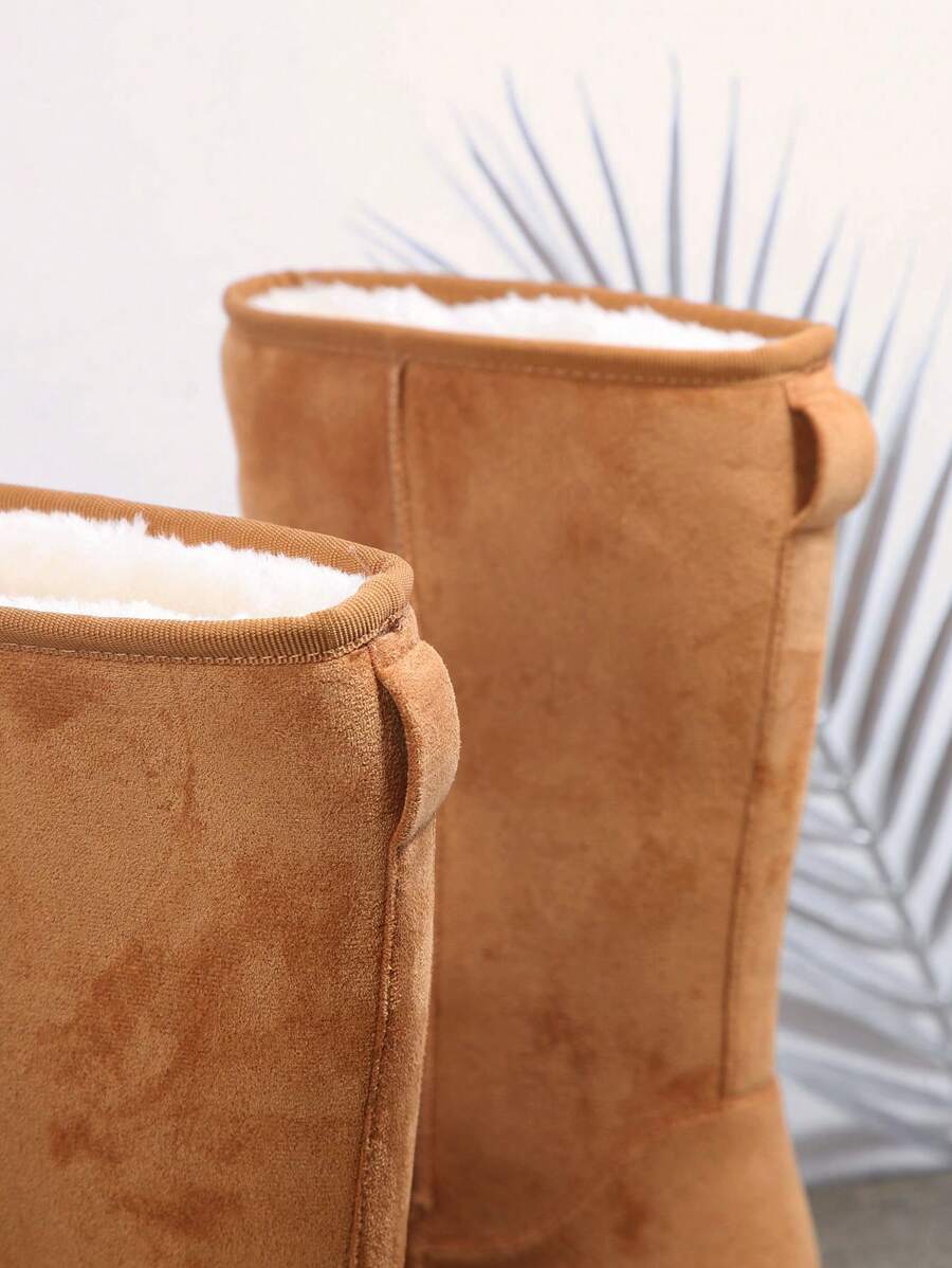 SHUZIA Women Shoes Slip-On Fluffy Lining Round Toe Flatform Boot Faux ...