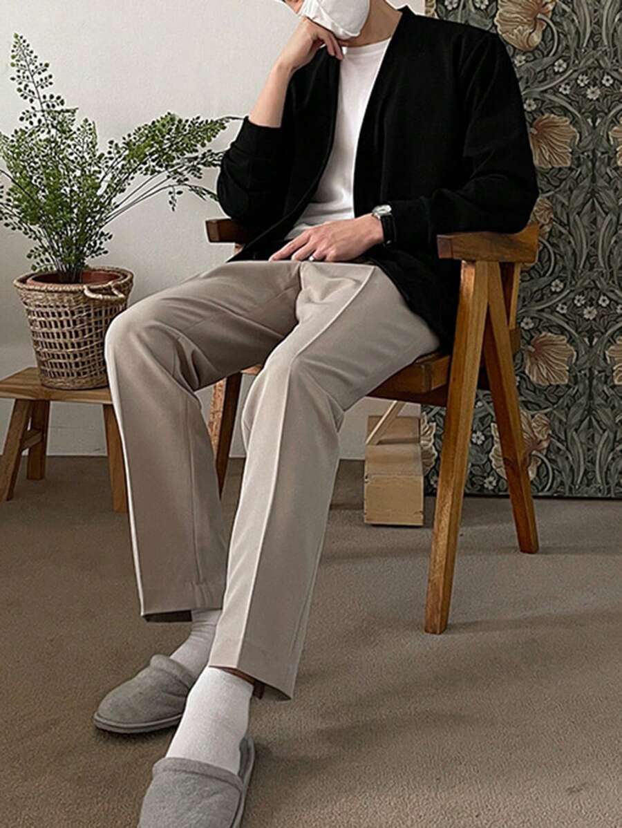 DAZY Men Solid Button Front Jacket | SHEIN UK