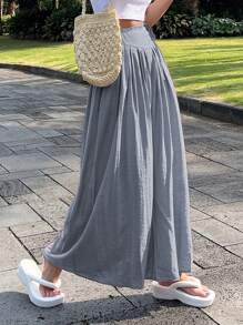 DAZY Women Daily Wear Solid Color Wide Leg Pants | SHEIN USA