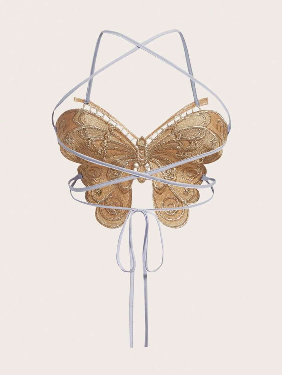 SHEIN MOD Butterfly Shaped Criss Cross Backless Cami Top | SHEIN UK