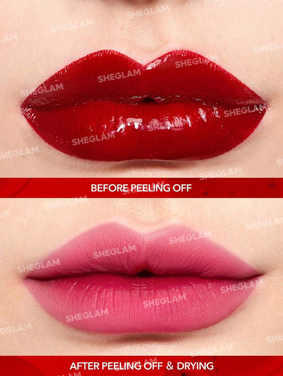 SHEGLAM Peel Talk Lip Tint-Celeb Crush Long-Lasting Waterproof Liquid ...