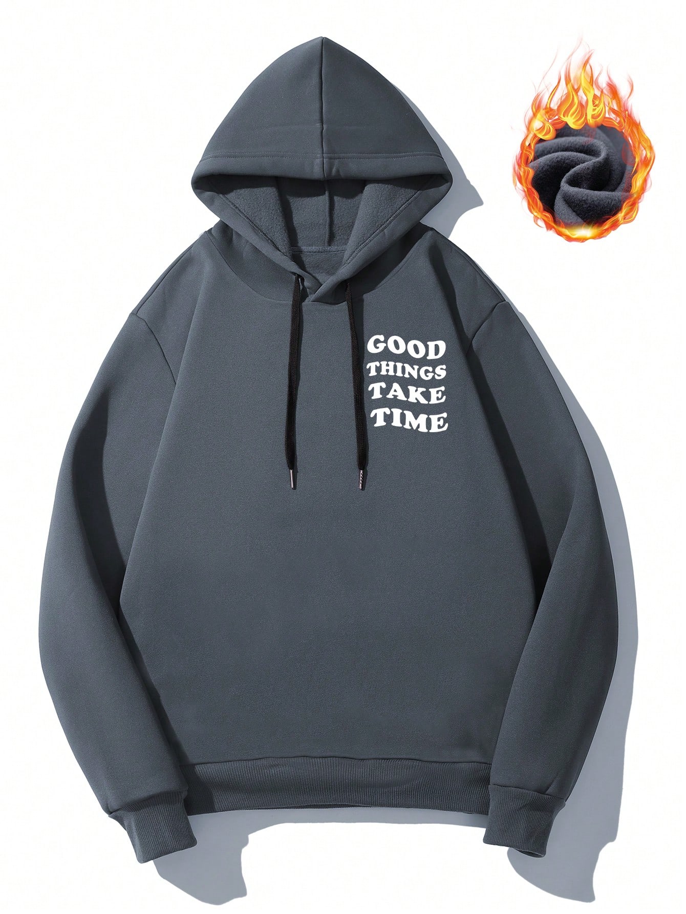 Manfinity EMRG Men Plus Floral & Slogan Graphic Drawstring Hoodie | SHEIN USA