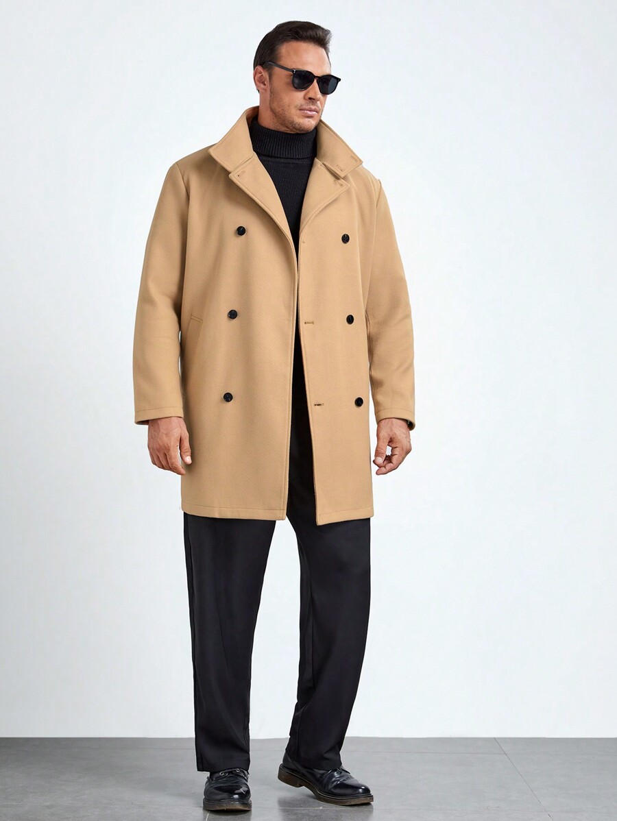 Manfinity ModaGents Hommes Plus Manteau À Bouton | Mode en ligne ...