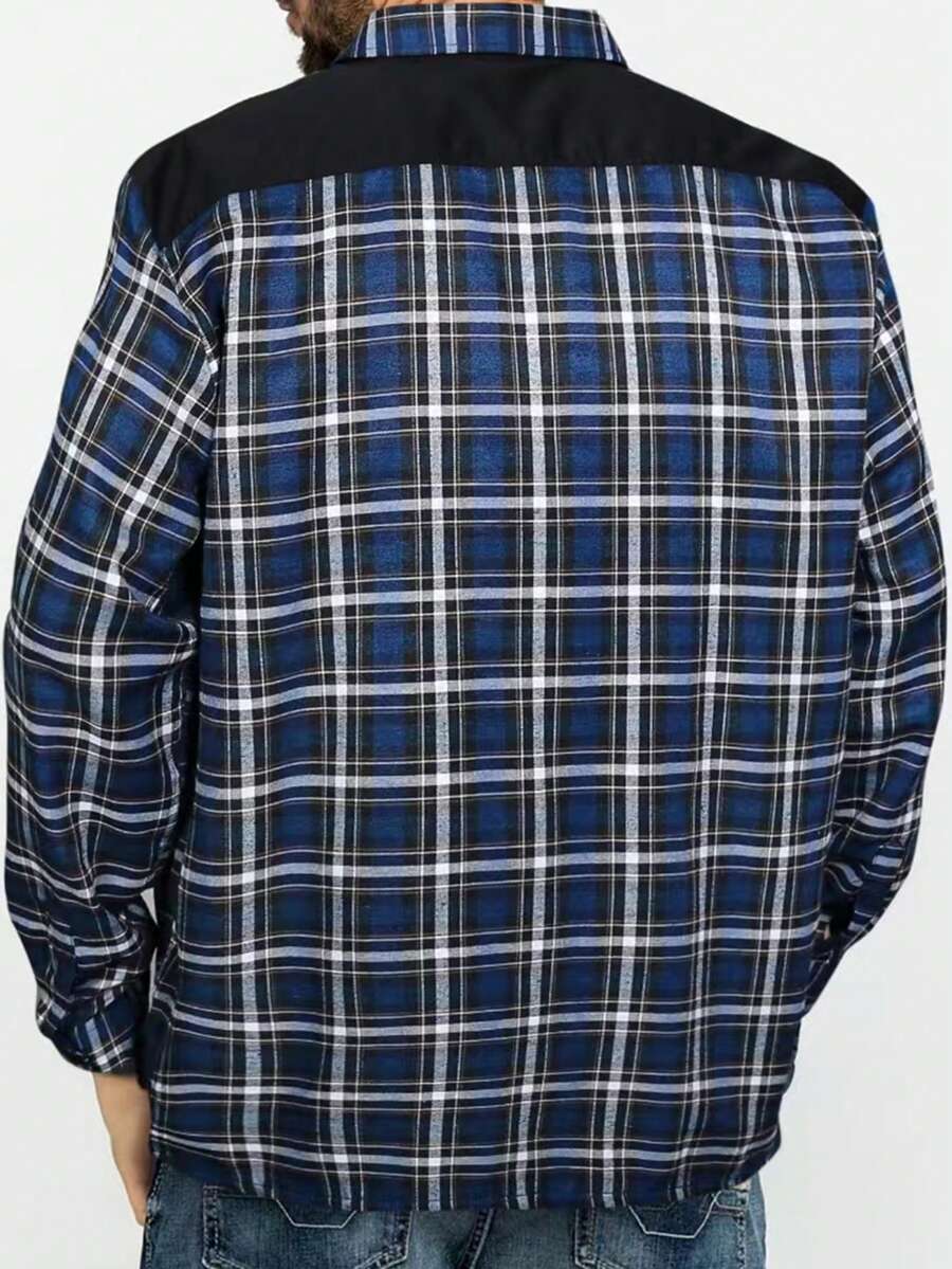 Manfinity Homme Loose Fit Men's Plaid Printed Shacket | SHEIN USA