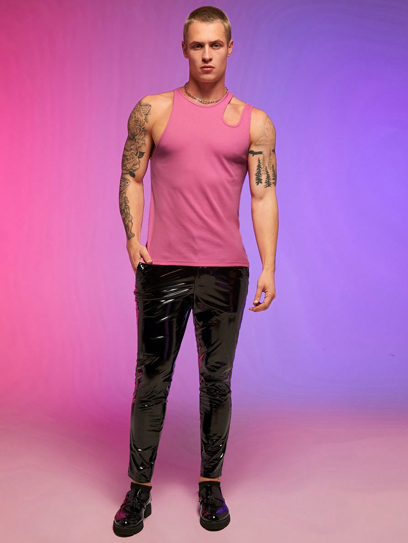 FeverCity Men Cut Out Tank Top | SHEIN USA