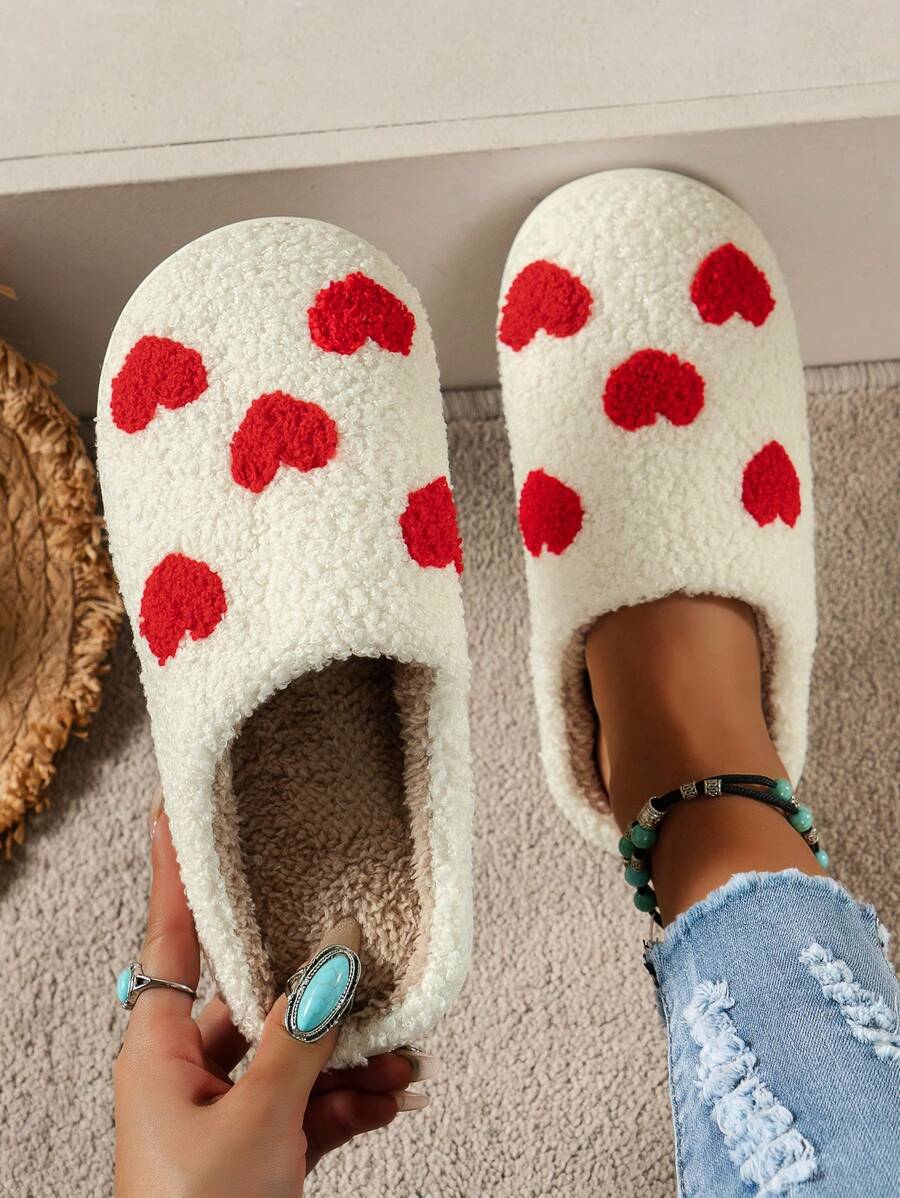 Casual Heart Design Women's House Slippers | SHEIN USA