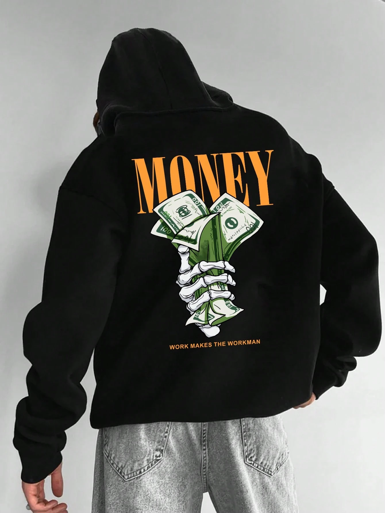 Manfinity Emrg Loose Fitting Mens Slogan Graphic Drop Shoulder