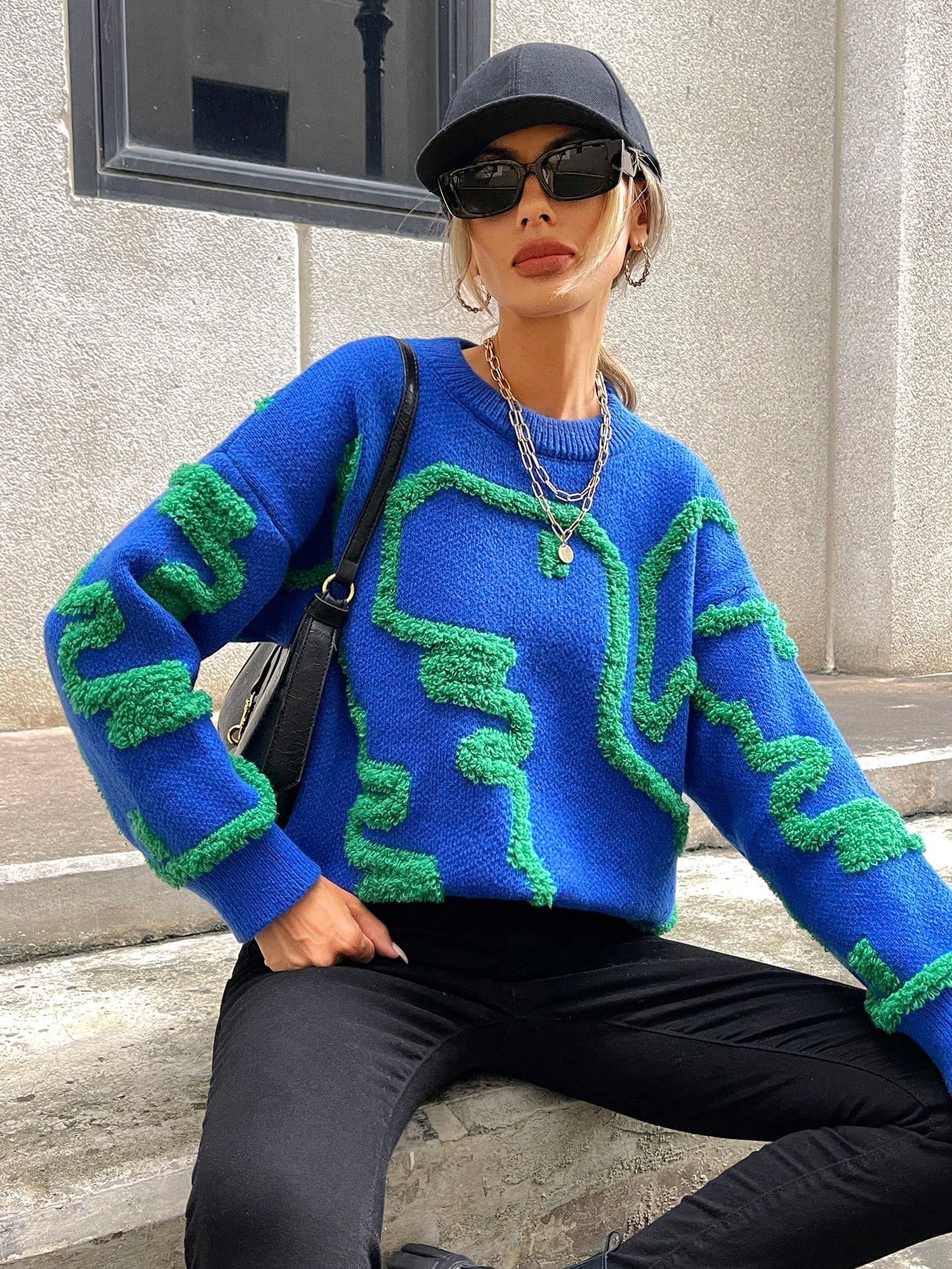 Shein Ezwear Dinosaur Pattern Drop Shoulder Sweater Shein Usa